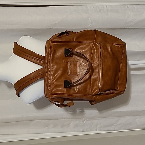 SHEIN | Bags | Shein Brown Faux Leather Backpack | Poshmark